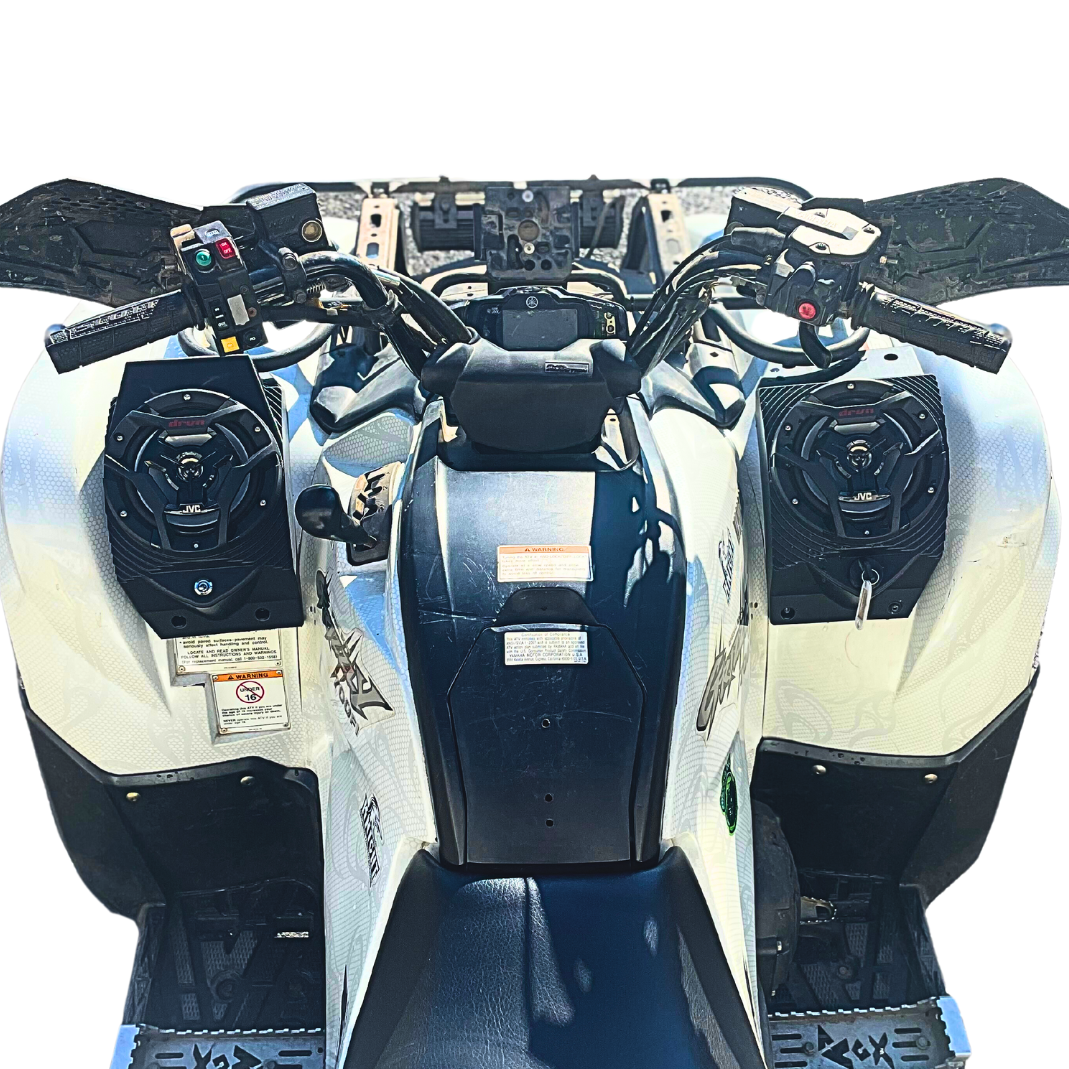 2007 to 2015 Yamaha Grizzly Bluetooth ATV Speaker Pods - Fender Mounte ...