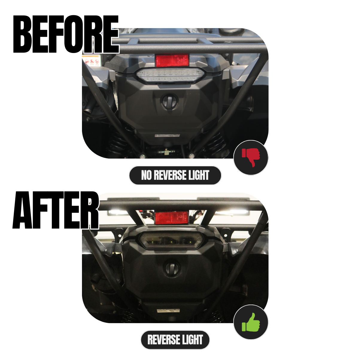 2016+ Yamaha Grizzly 700/1000 ATV Tail Light with Reverse – Knight ATV